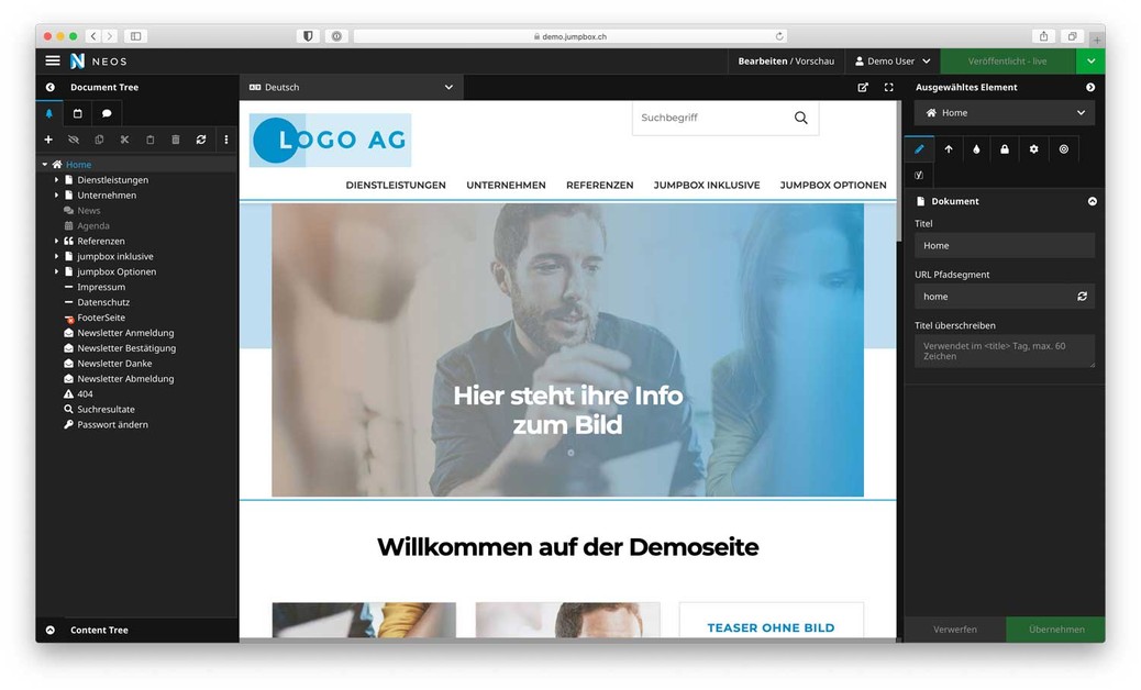Neos CMS Demo System - Neos.io